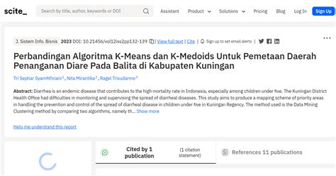 Perbandingan Algoritma K Means Dan K Medoids Untuk Pemetaan Daerah