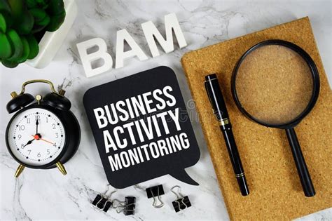 Bam Business Activity Monitoring Acronym With Alarm Clock And