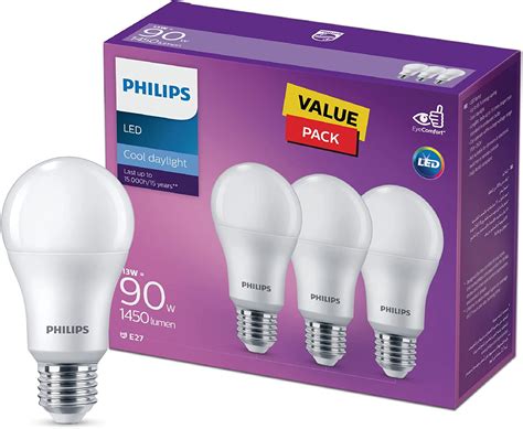 Philips LED Light Frosted Bulb A Non Dimmable E Base W W