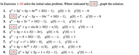 Solved In Exercises Solve The Initial Value Problem Chegg Com