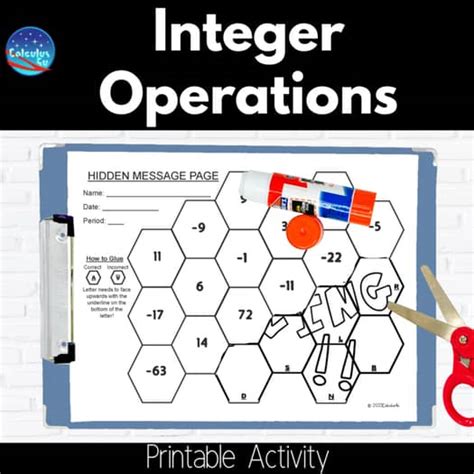 Integer Operations Puzzle Activity By Calculus4u Tpt
