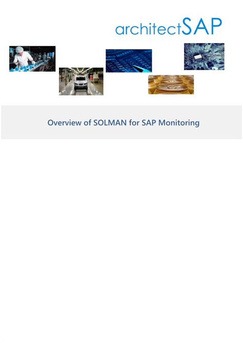 Pdf Overview Of Solman For Sap Monitoring Dokumentips