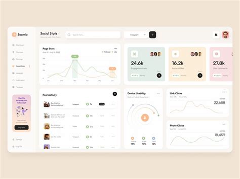 Social Media Analytics Dashboard Analytics Dashboard Dashboard Design Data Dashboard