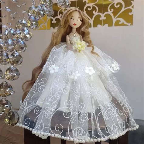 خرید و قیمت عروسک دست ساز پارچه ای طرح عروس کد 15 به همراه جعبه کادویی