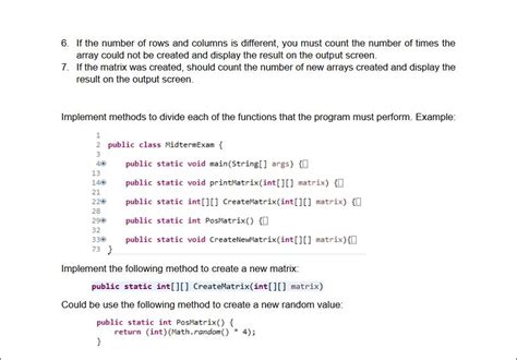 solved problem description the random matrix generator