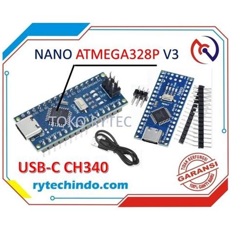 Jual Arduinonano V3 Atmega328p Usb Type C Nano V3 Compatible Sudah Solder Kota Bandung