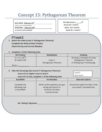 25 FREE Printable Pythagorean Theorem Worksheet Samples To Download