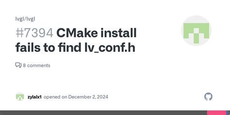 Cmake Install Fails To Find Lvconfh · Issue 7394 · Lvgllvgl · Github