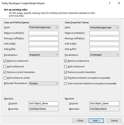 creating model using database first approach