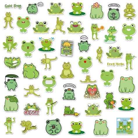 100 Sztuk Kawaii żaba Naklejki Cartoon Graffiti Na Za 36 Zł Z Guangzhoushi Allegropl