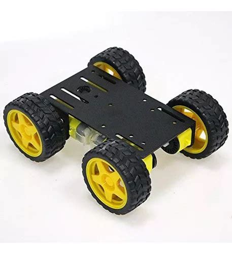 Kit Chasis Robot Inteligente 4wd Metal Para Arduino Raspberr Meses Sin Interés
