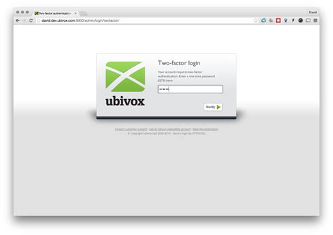 setting up two factor authentication ubivox documentation and knowledge