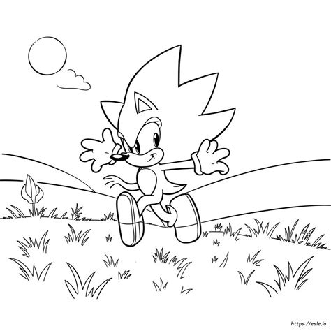 Sonic Running Coloring Pages