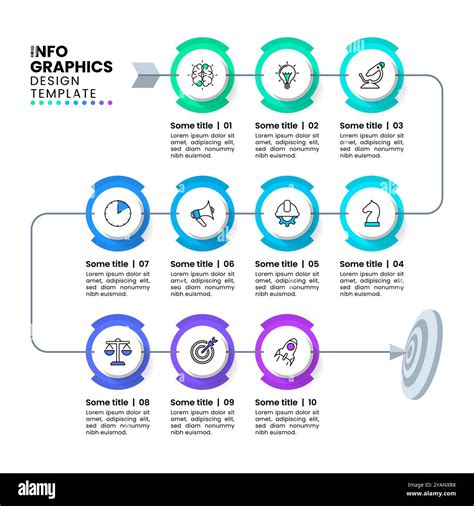 Infographic Template With Icons And 10 Options Or Steps Goal Can Be Used For Workflow Layout