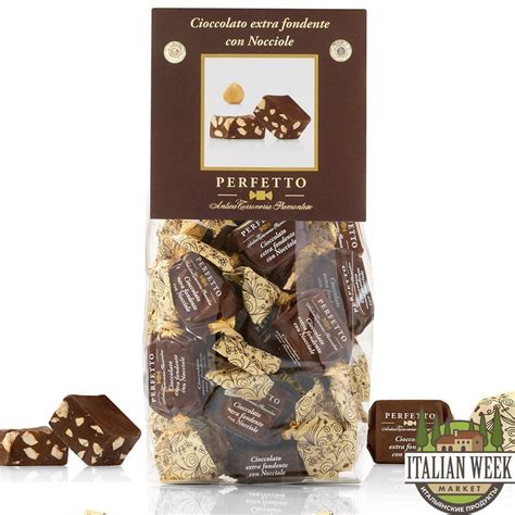 Конфеты из горького шоколада с лесным орехом PERFETTO, ANTICA ...