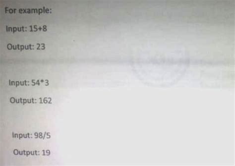 Solved Question No 01 A Basic Calculator Has 4 Operators