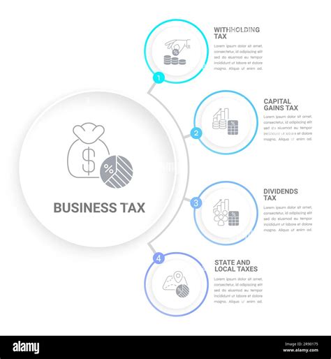 Business Tax Types Infographic Chart Design Template Stock Vector Image Art Alamy
