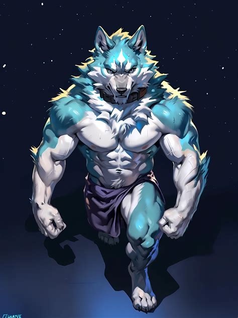 A Close Up Of A Cartoon Of A Wolf With A Sword Seaart Ai