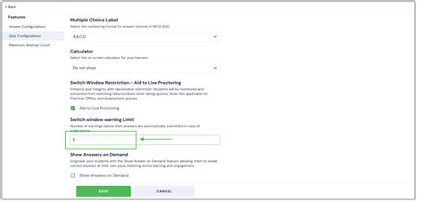 Prevent Learners From Switching Tabs Or Windows During The Test