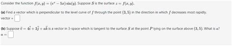 solved consider the function f x y ex−5x sin y suppose s