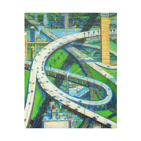 Urban Freeways By Wayne Thiebaud Canvas Art Etsy