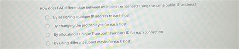 Solved How Does PAT Differentiate Between Multiple Internal Chegg Com