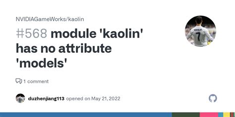 Module Kaolin Has No Attribute Models · Issue 568 · Nvidiagameworks Kaolin · Github