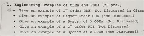 1 engineering examples of odes and pdes 20 pts e