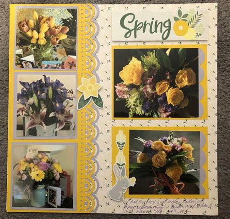Pin By Patricia Burroughs On Scrapbooking Flower Scrapbook Layout
