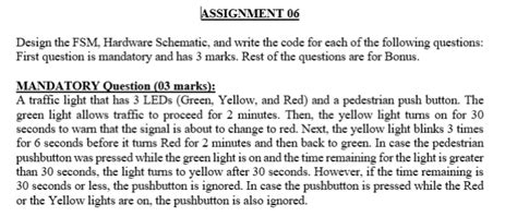 ASSIGNMENT Design The FSM Hardware Schematic And Chegg