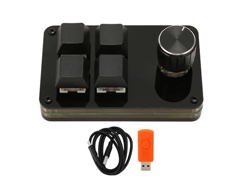 mini 4 key keypad with knob customizable macro programming hot