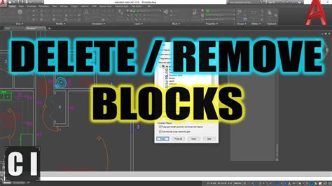 Autocad How To Delete A Block From A Drawing Quick Drawing Clean Method 2 Minute Tuesday