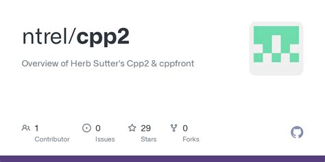 Github Ntrelcpp2 Overview Of Herb Sutters Cpp2 And Cppfront