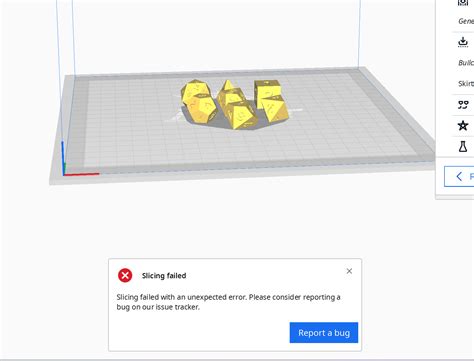 Error Slicing A Simple Dice Set · Issue 13760 · Ultimakercura · Github