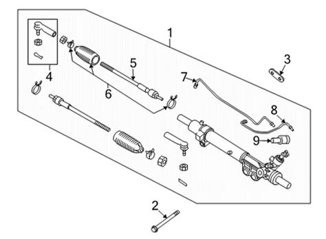 Steering Column And Wheel Steering Gear And Linkage 2022 Nissan Frontier