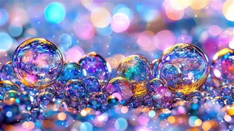 Ultra Detailed Futuristic Colorful Iridescent Fluid Bubble Abstract 3d