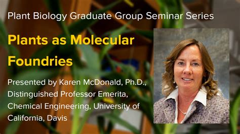 Plant Biology Graduate Group Seminar Series Plants As Molecular