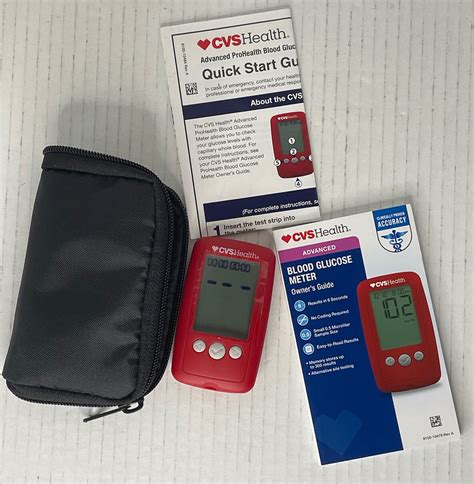 Cvs Health Advanced Glucose Meter Results In Seconds Battery Included Ebay