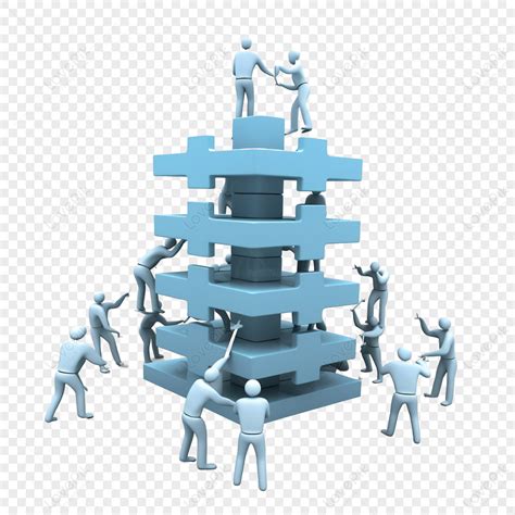 온라인 문제 해결 및 팀워크 협업 3d 고품질 렌더링 그림실톱팀 3d Png 일러스트 무료 다운로드 Lovepik