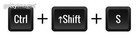 Ctrl Shift S Key Combination Keyboard Control Computer Shortcut Laptop Functional Input