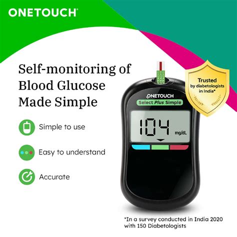 Buy ONETOUCH SELECT PLUS SIMPLE GLUCOMETER FREE TEST STRIPS STERILE LANCETS