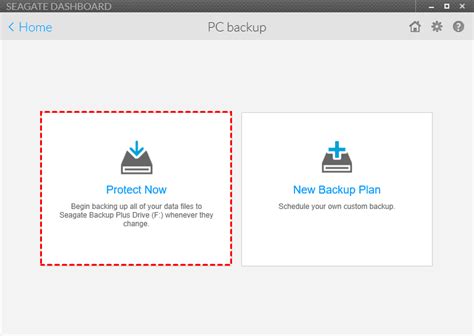 Seagate Dashboard Continuous Backup Sysmzaer