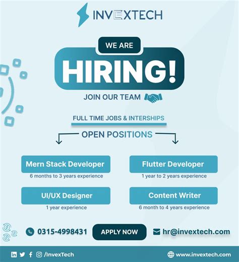 Invextech On Linkedin Invextech Techjobs Hiringnow Joinourteam Hiring Openjobs Jobs
