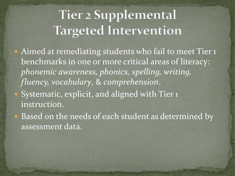 PPT Tier II Interventions In RtI Research Based Reading Support For Every Babe PowerPoint
