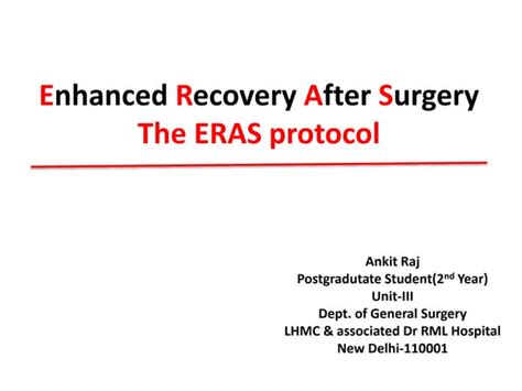Eras Protocol Pptx Digestive Disorders Diseases And Conditions