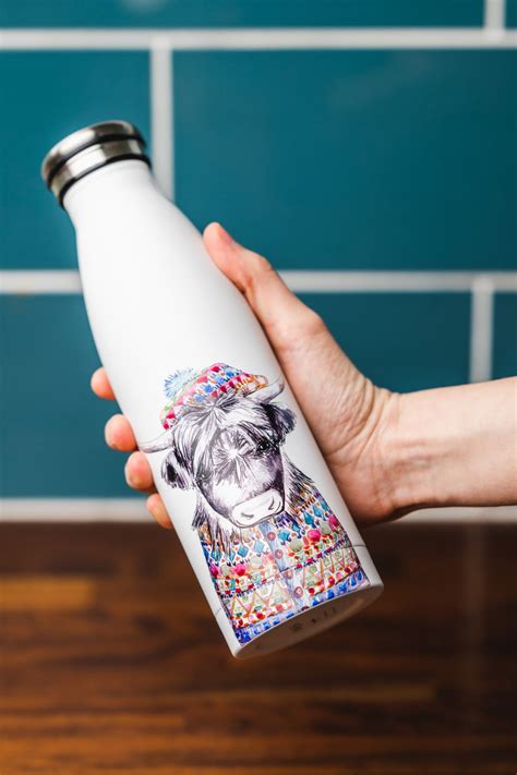 Mikasa Tipperleyhill Highland Cow Double Walled Stainless Steel Water