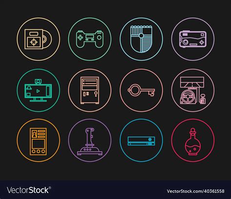 Set Line Bottle With Magic Elixir Racing Vector Image