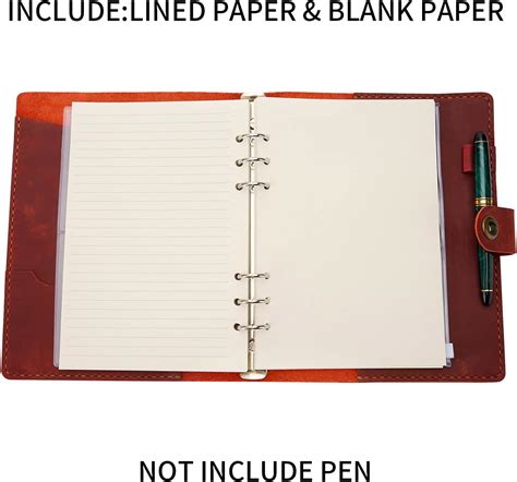 Cuaderno De Cuero Recargable 9 X 7 5 Pulgadas Diario De Escritura De
