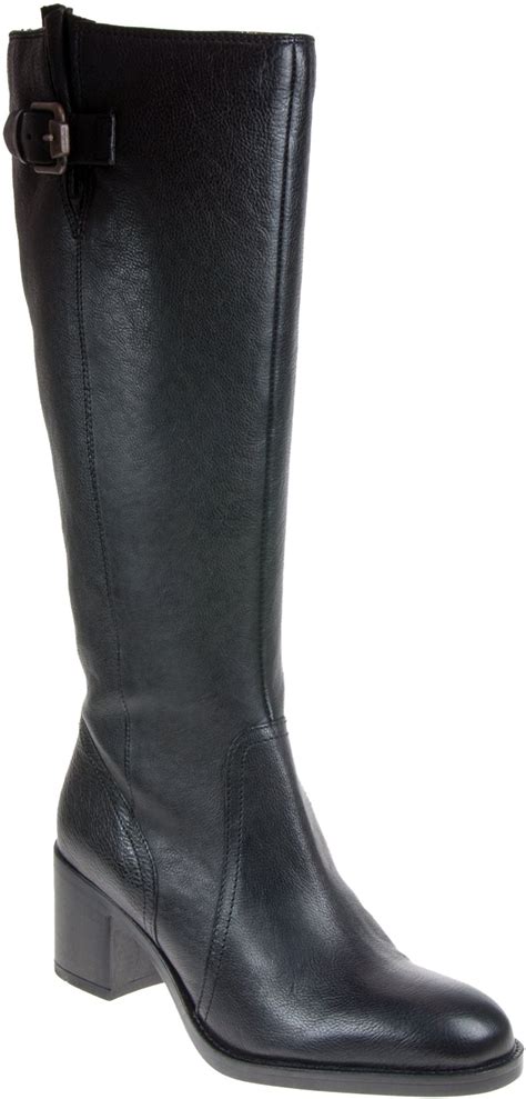 Clarks Mascarpone Ela Black Leather 26130854 Knee High Boots