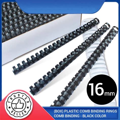 Box Plastic Comb Binding Rings Binding Comb Binding Comb Ring Comb Binding Black Color
